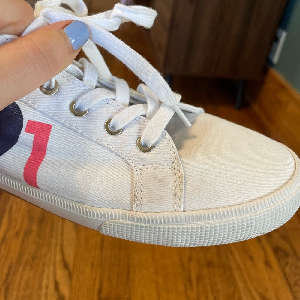 Boden Ladies 1991 White Rainbow Sneakers - Size 39/8.5 - Gem